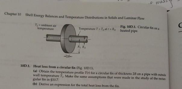 Solved m Chapter 10 Shell Energy Balances and Temperature | Chegg.com