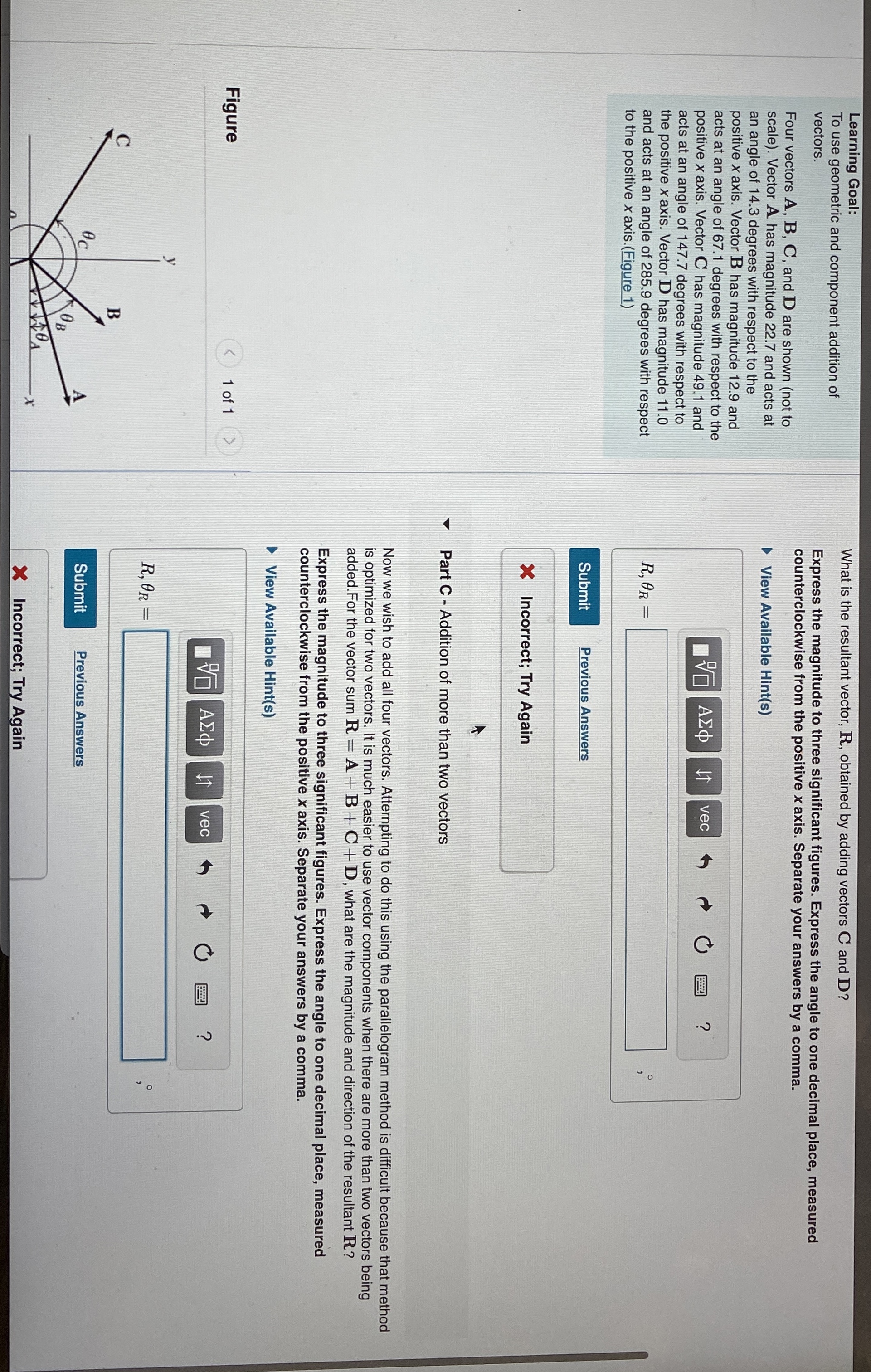 Solved Part D - ﻿Finding the component of a force | Chegg.com