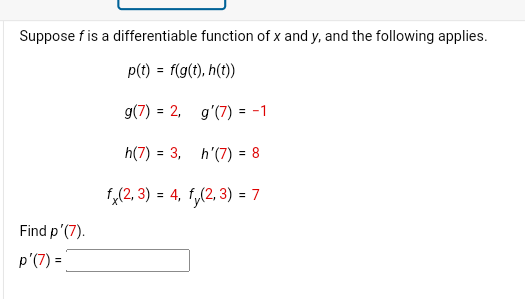 Solved Suppose f is a differentiable function of x and y, | Chegg.com