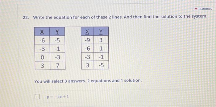 Solved 2. Write the equation for each of these 2 lines. And | Chegg.com