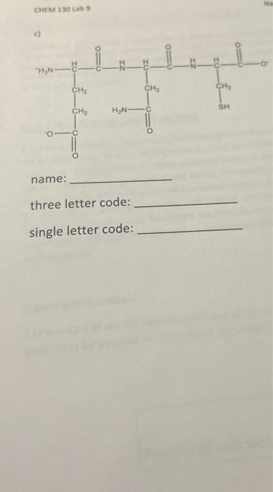 Solved 3.) What is the name, three letter abbreviation name | Chegg.com