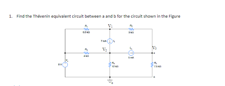 Solved Find the Thévenin equivalent circuit between a and b | Chegg.com