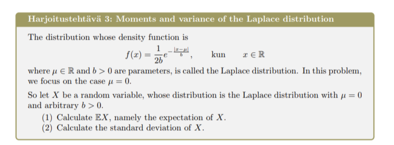 Solved The distribution whose density function is | Chegg.com