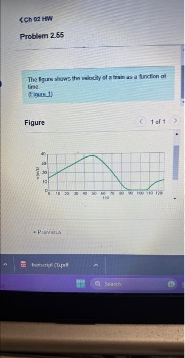 Solved The figure shows the velocity of a train as a | Chegg.com Solved The figure shows the velocity of a train as a | Chegg.com
