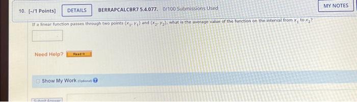 Solved If a linear function passes through two points | Chegg.com
