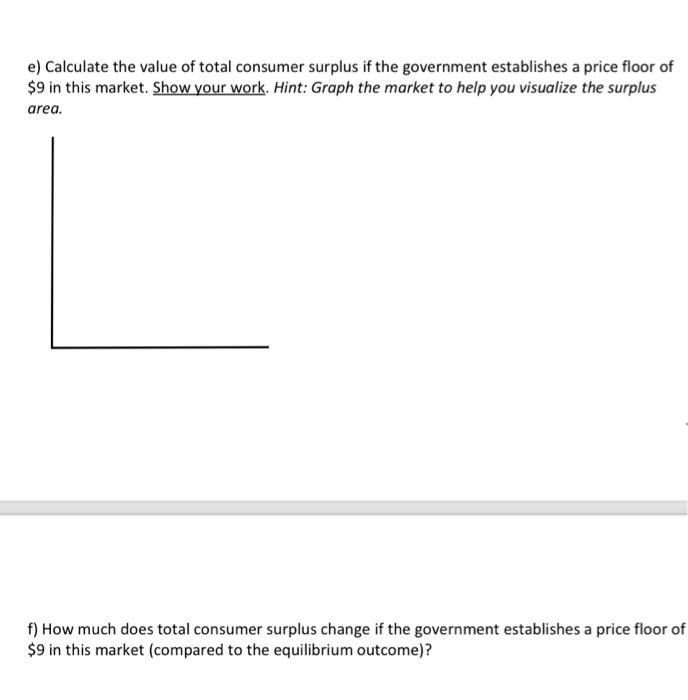 Solved b) Calculate the value of total producer surplus when | Chegg.com
