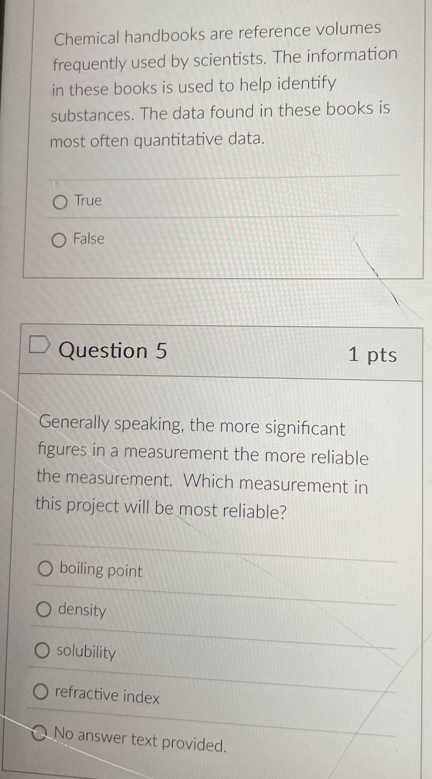 Solved Chemical handbooks are reference volumes frequently | Chegg.com