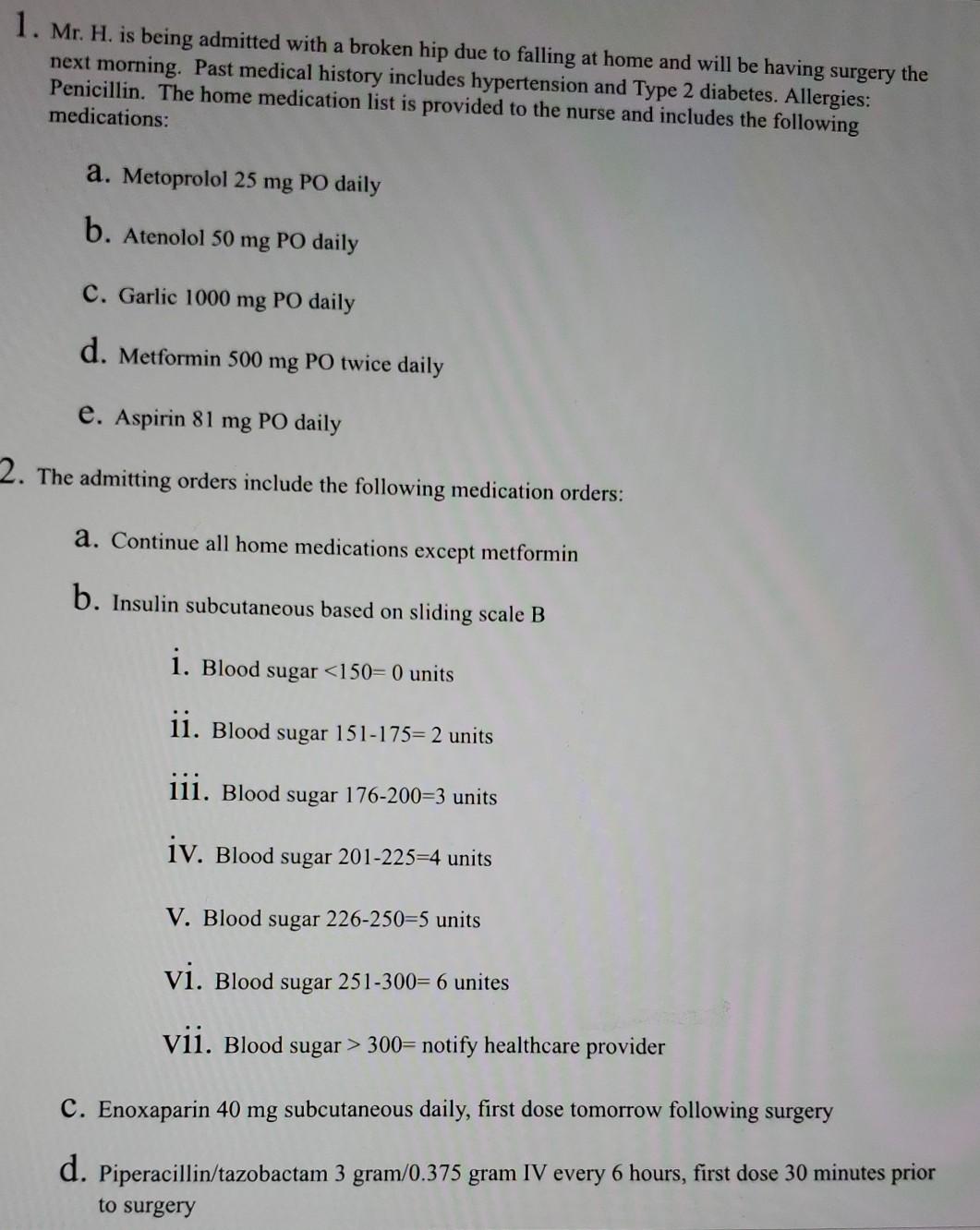 Solved Identify potential drug interaction and prioritize | Chegg.com