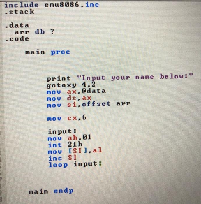 Solved please i need explanation about this assembly code | Chegg.com