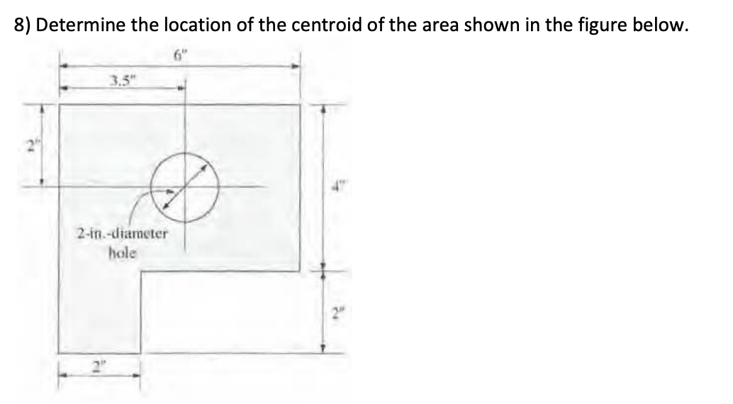 Solved Determine the location of the centroid of the area | Chegg.com