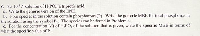 Solved write the generic version of the electroneutrality | Chegg.com