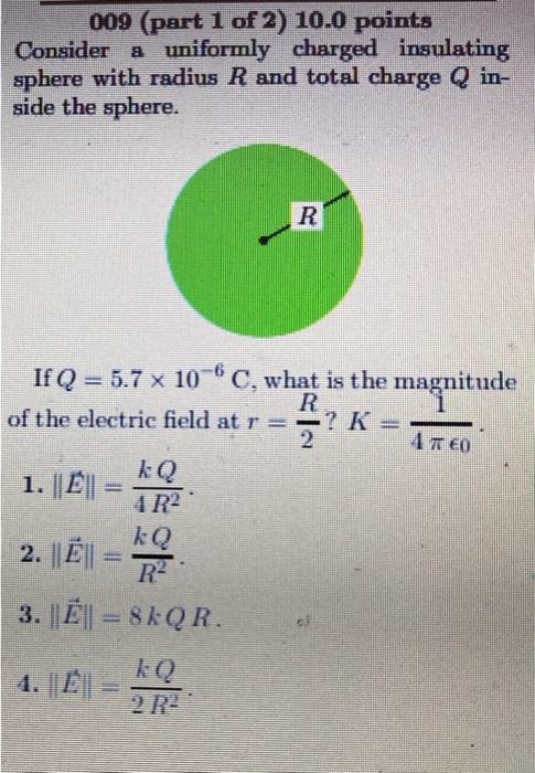 Solved 009 (part 1 of 2) 10.0 points Consider a uniformly | Chegg.com