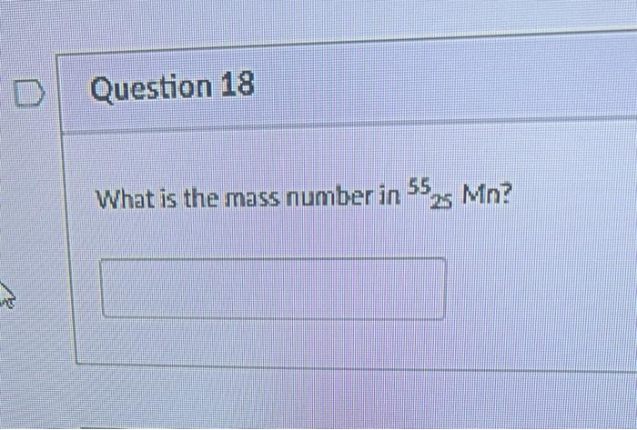 Solved What is the mass number in 5525 Min? | Chegg.com