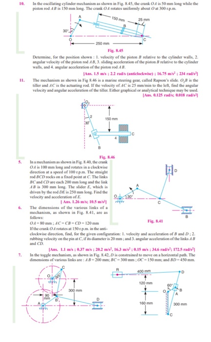Solved 3. 4. In a four bar chain ABCD, link AD is fixed and | Chegg.com
