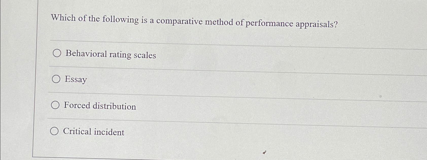 Solved Which of the following is a comparative method of | Chegg.com