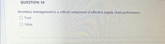 Solved Inventory management is a critical component of | Chegg.com