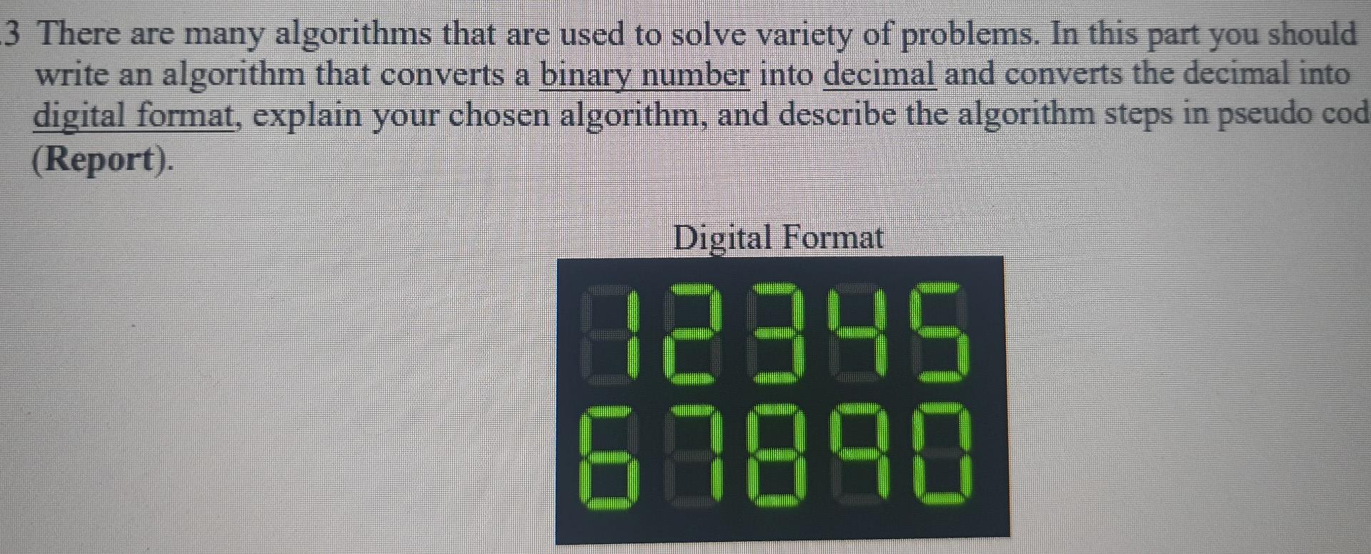Solved 3 There Are Many Algorithms That Are Used To Solve