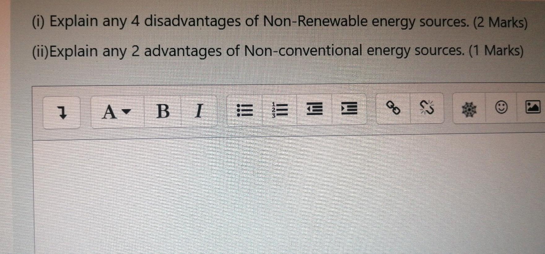 Solved (1) Explain any 4 disadvantages of Non-Renewable | Chegg.com
