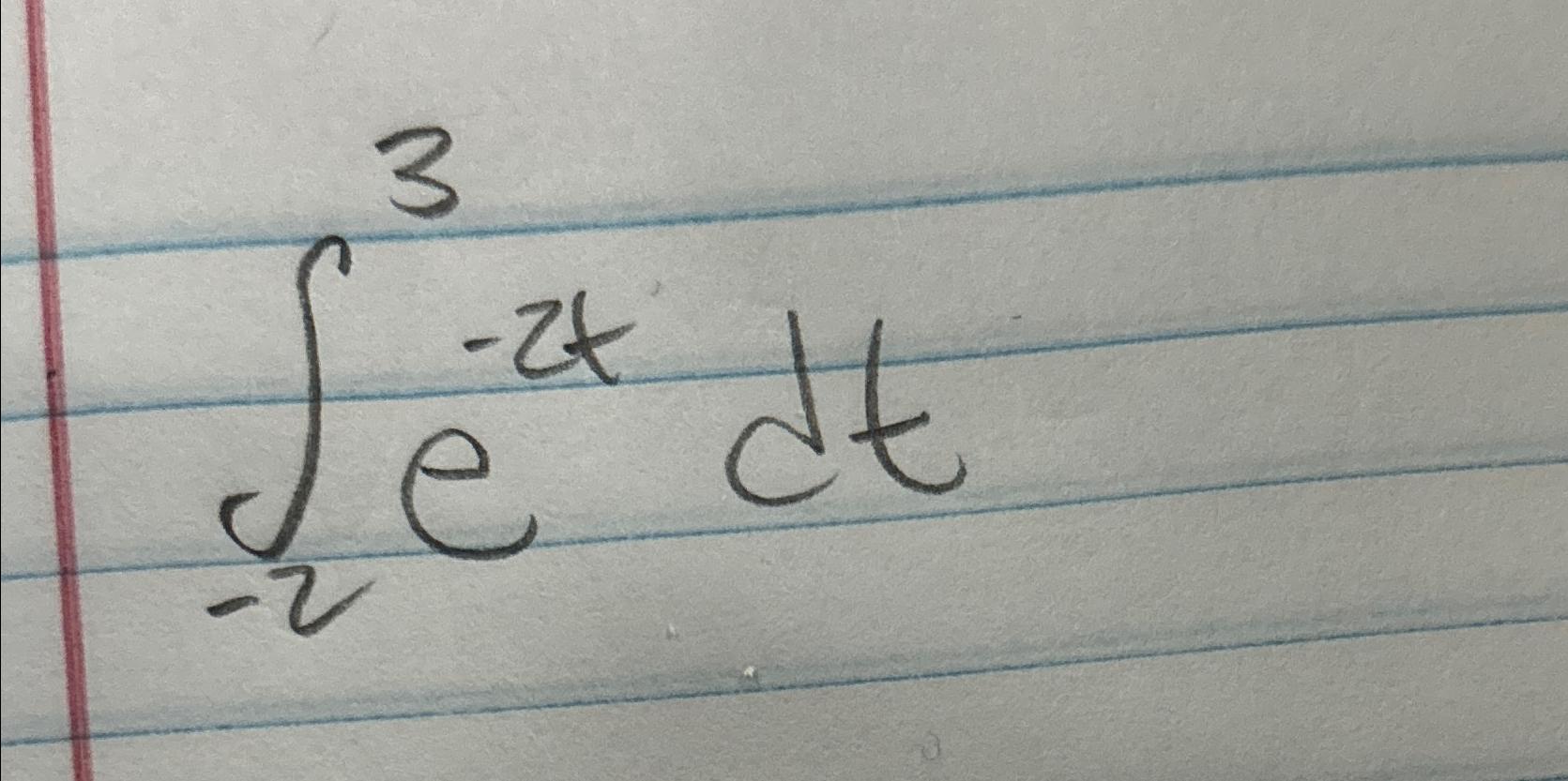 Solved ∫-23e-2tdt | Chegg.com
