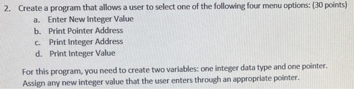 Solved 1. Build program that performs the following | Chegg.com