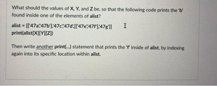 Solved Write Python statements which assign values to | Chegg.com
