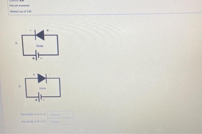 Solved the dioge in A is ift. the aiode in 8 is in | Chegg.com
