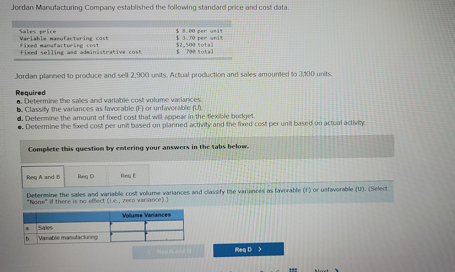 Solved Jordan Manufacturing Company established the | Chegg.com