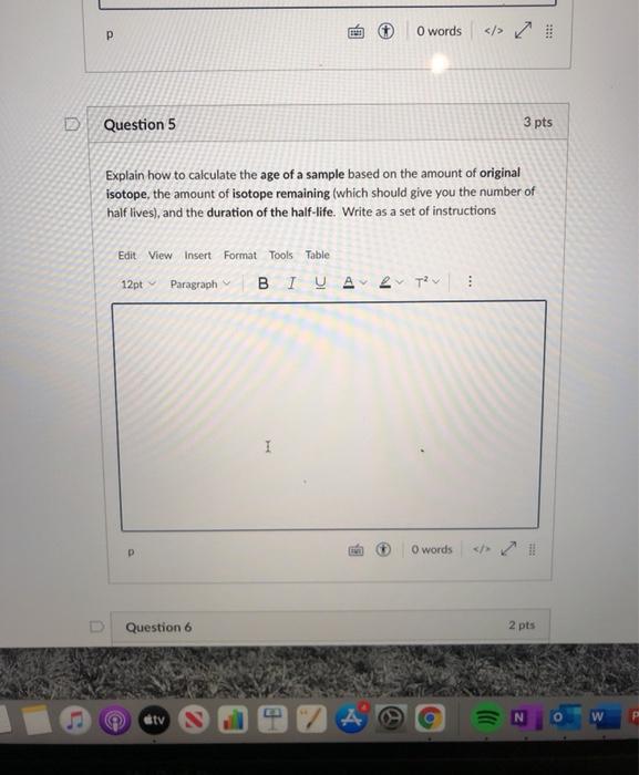 Solved р O words D Question 5 3 pts Explain how to calculate | Chegg.com