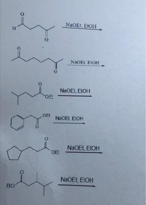 Solved NaOEt, EtOH | Chegg.com