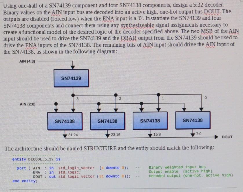 Solved Using one-half of a SN74139 component and four | Chegg.com