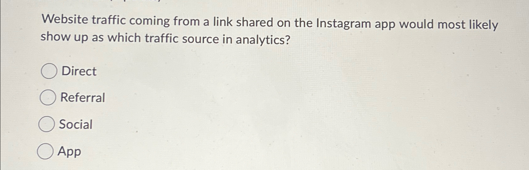 Solved Website traffic coming from a link shared on the | Chegg.com