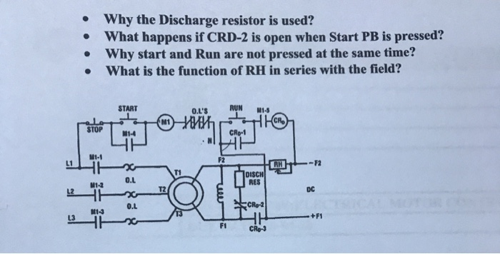 Why the Discharge resistor is used? • What happens | Chegg.com