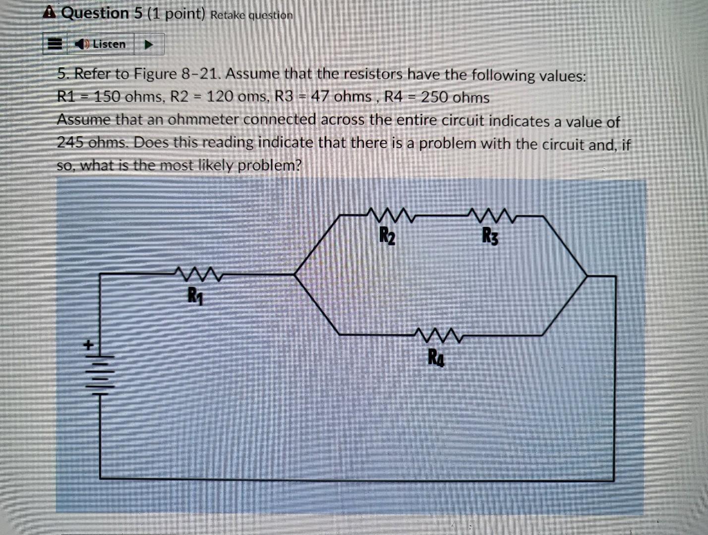 Solved 5 Refer To Figure 8 21 Assume That The Resistors