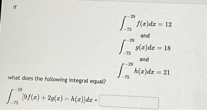 Solved what does the following integral equal? | Chegg.com