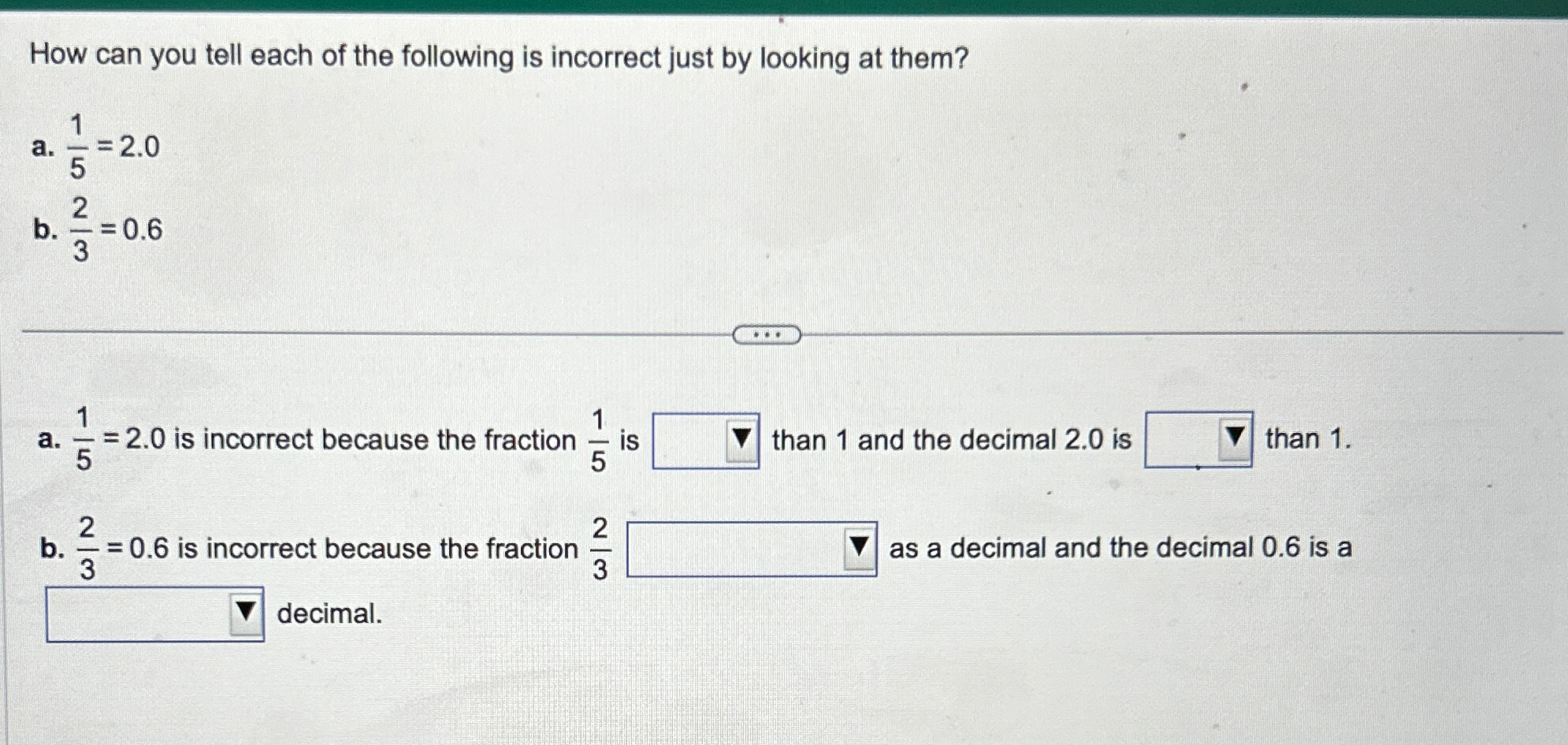 Solved How can you tell each of the following is incorrect | Chegg.com