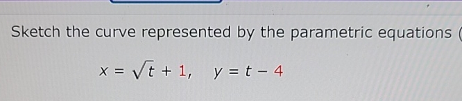 Solved Sketch the curve represented by the parametric | Chegg.com