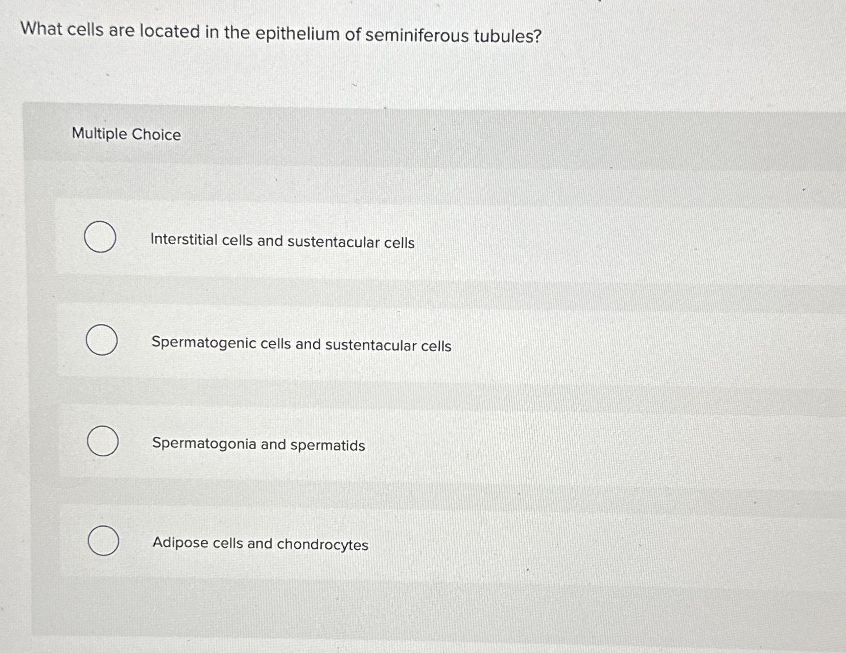 Solved What cells are located in the epithelium of | Chegg.com