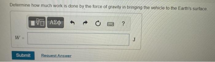 Solved A 2900 kg space vehicle, initially at rest, falls | Chegg.com