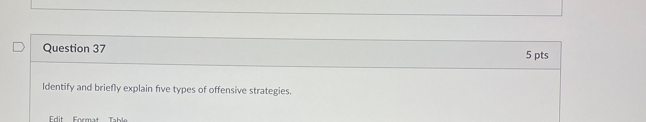 Solved Question 375 ﻿ptsIdentify and briefly explain five | Chegg.com