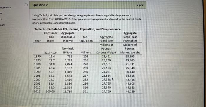 Solved Using Table 1, calculate percent change in nominal | Chegg.com Solved Using Table 1, calculate percent change in nominal | Chegg.com