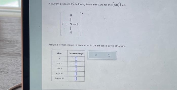Solved A student proposes the following Lewis structure for | Chegg.com