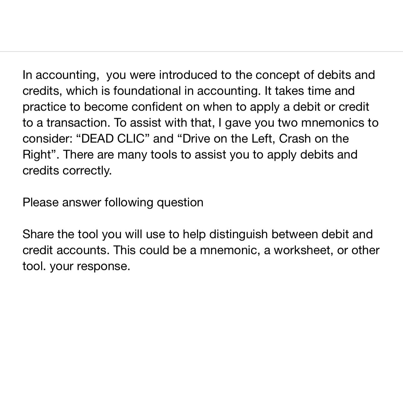 Solved In accounting, you were introduced to the concept of | Chegg.com