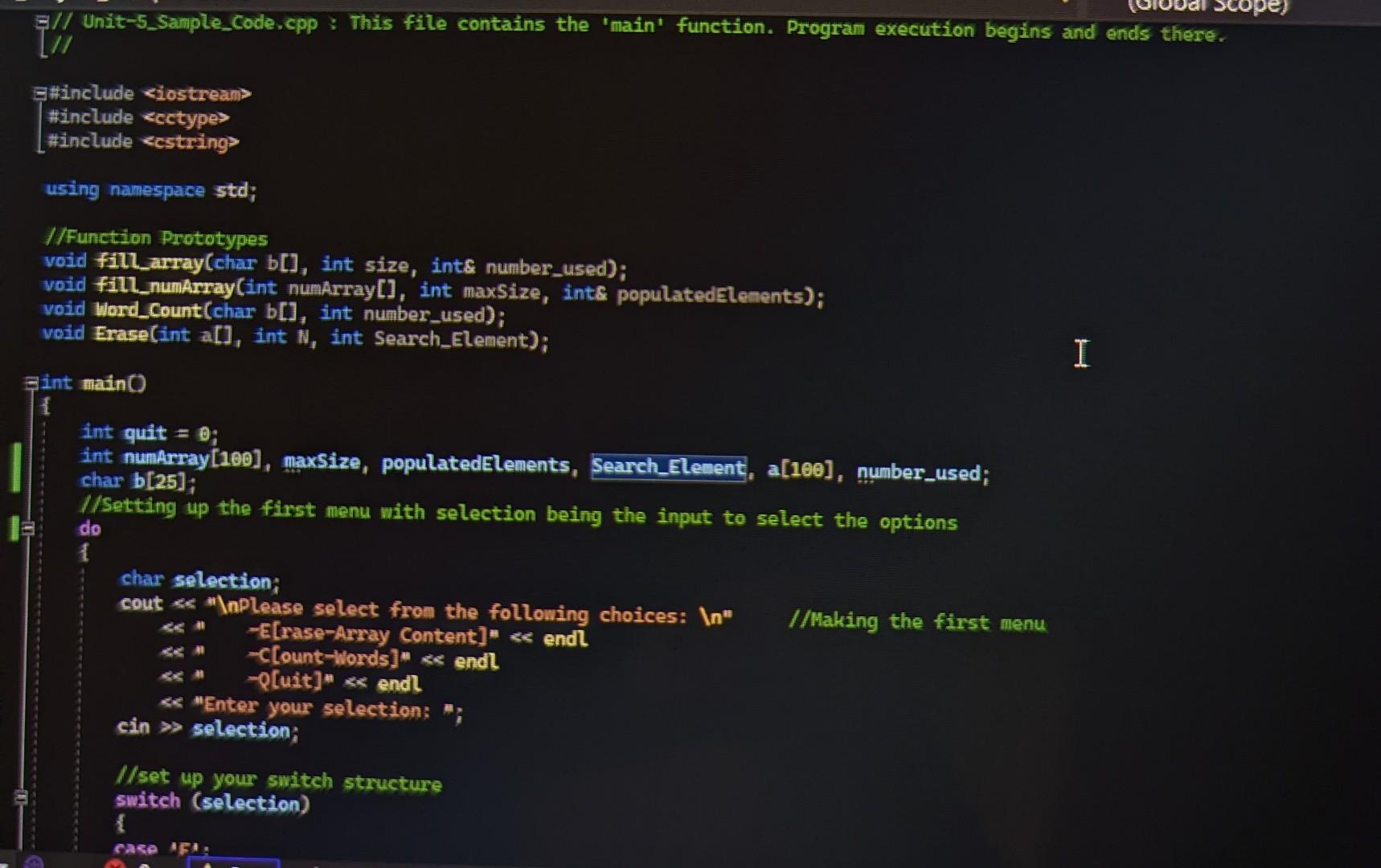 B// Unit-5_Sample_code.cpp : This file contains the | Chegg.com