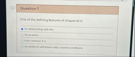 Solved Question 1ne of the defining features of choparrol | Chegg.com