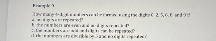 Solved How many 4-digit numbers can be formed using the | Chegg.com