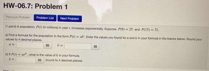 Solved HW-06.7: Problem 1 Previous Problem Probler List Next | Chegg.com