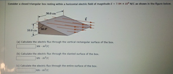 Solved Consider a closed triangular box resting within a | Chegg.com