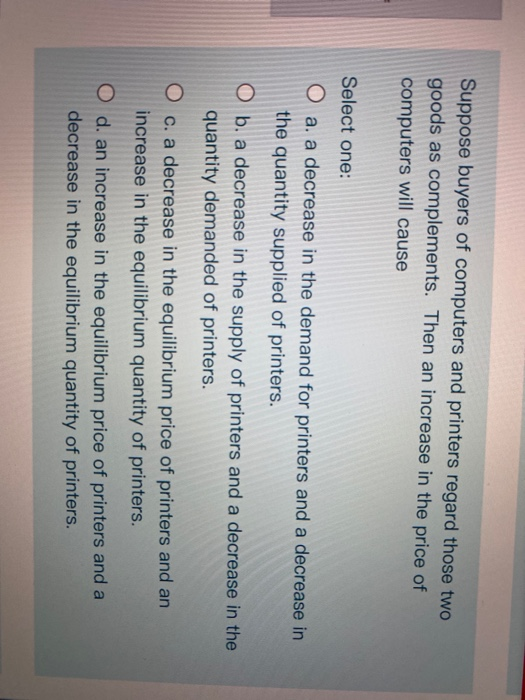 Solved Suppose buyers of computers and printers regard those | Chegg.com