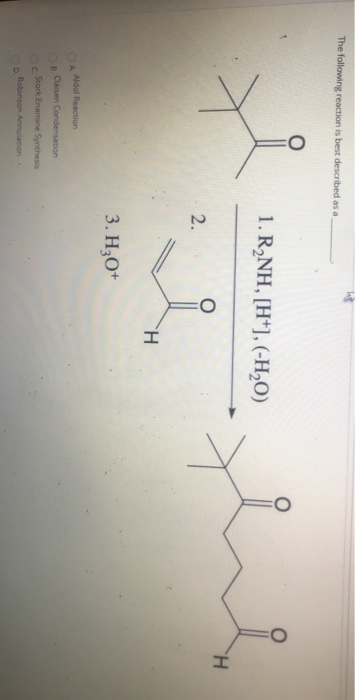 Solved The following reaction is best described as a 1.R,NH, | Chegg.com