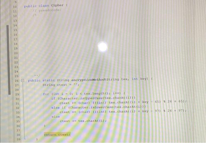Solved i need to add a pseudocode to this method, So can you | Chegg.com